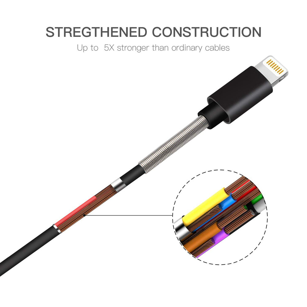 APPHONE Aluminum Alloy Spring TPE USB A To Lightning Cable | Apphone