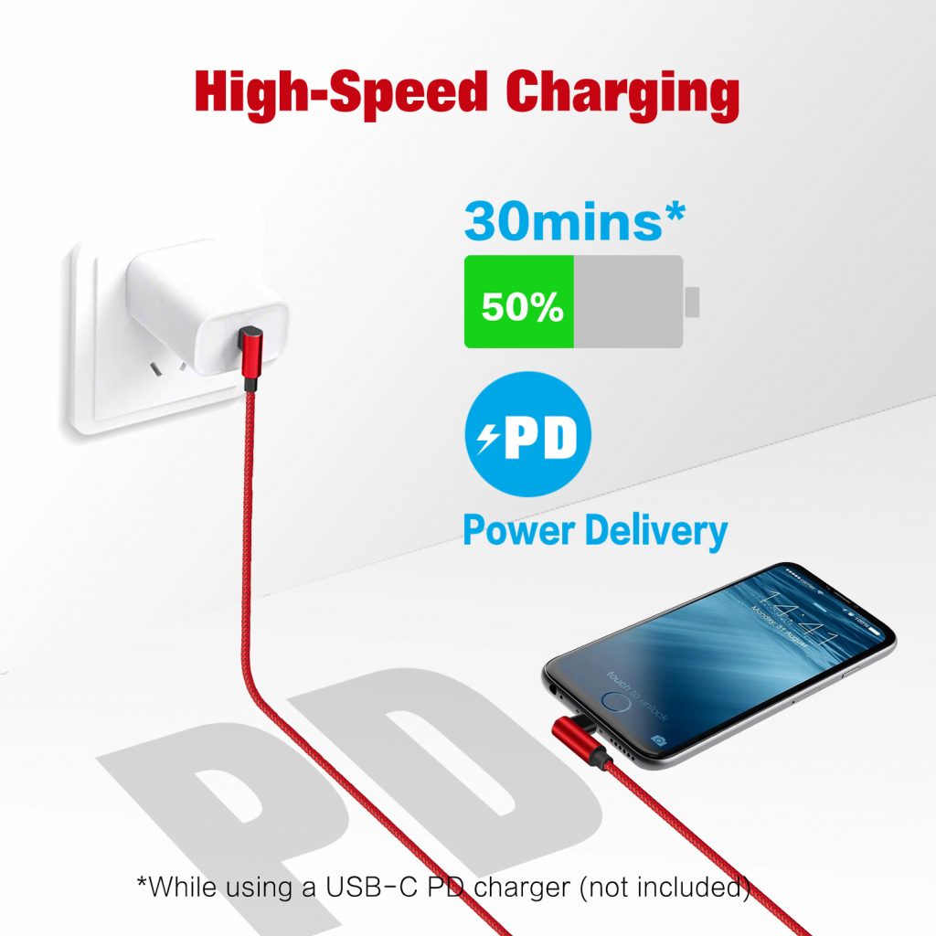 APPHONE Double L Shape USB C To Lightning Cable | Apphone